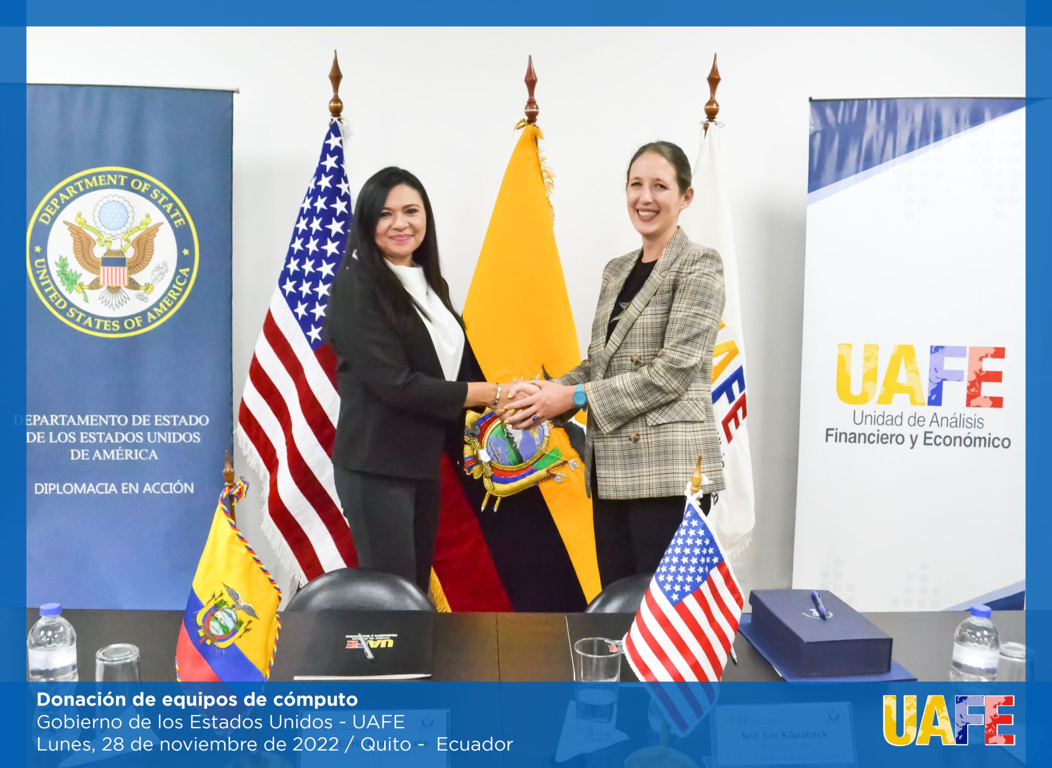 Gobierno de Estados Unidos dona equipos de computación a la UAFE, como ...